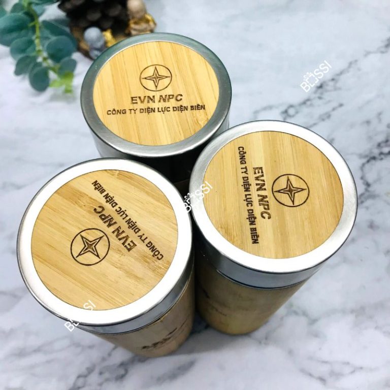 BGN tre 450ml inox 304 khắc logo EVN NPC Điện Biên